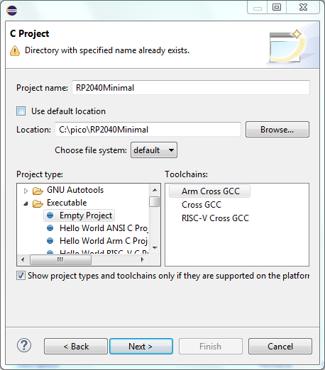 Работаем с Raspberry Pi Pico Rp2040 в Eclipse под Windows Hamlab
